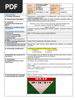 Grade 4-q2w4 (Matatag DLL) - Mathematics | PDF | Mathematics | Learning