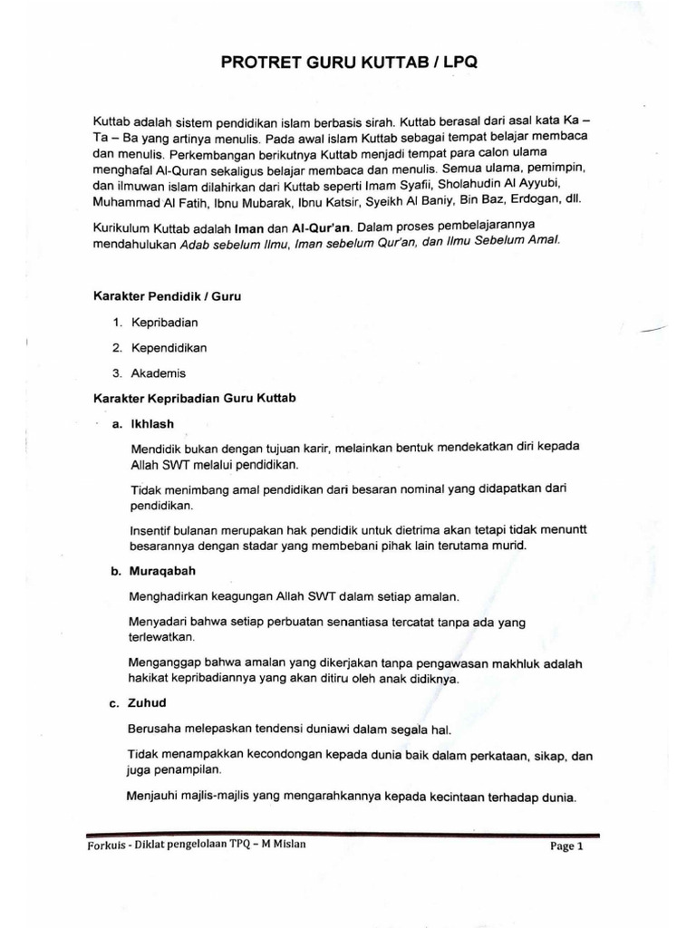 Potret Guru Ktb Pdf