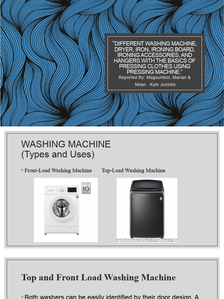 Different Washing Machine, Dryer, Iron | PDF | Washing Machine ...