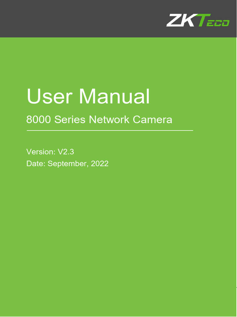 8000 Series Network Camera - Web User Manual - v2.3 - 20220916 | PDF | Ip Address | File ...