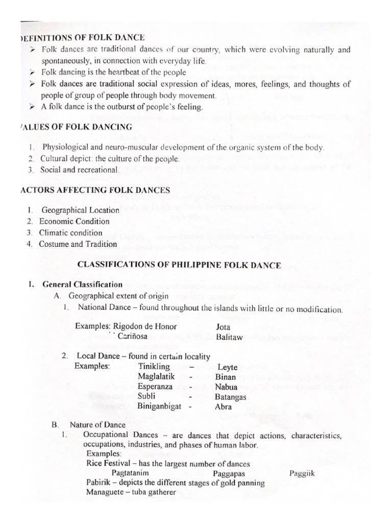Definitions of Folk Dance | PDF