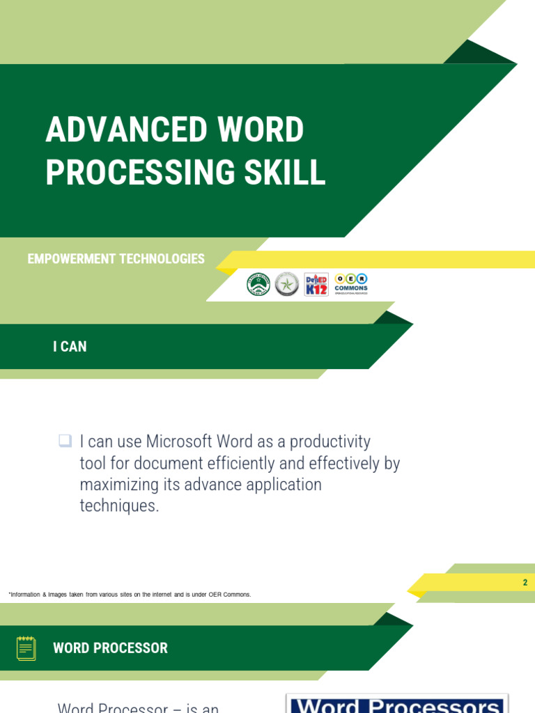 4 Advance Word Processing Skill | PDF | Microsoft Word | Word Processor
