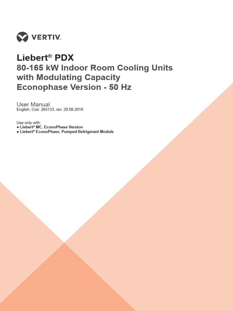 Liebert PDX 120 | PDF | Continuum Mechanics | Temperature