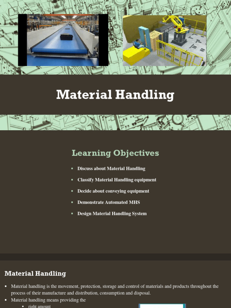 Material Handling | PDF | Belt (Mechanical) | Warehouse