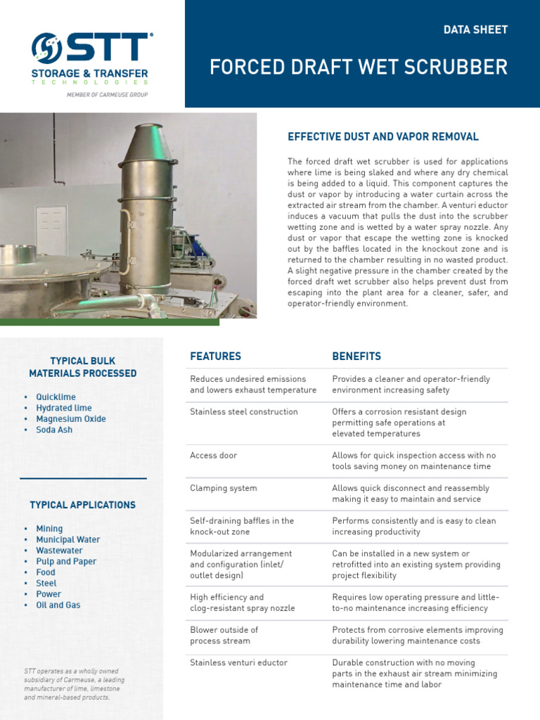 Forced Draft Wet Scrubber - Data Sheet - 03252022 | PDF | Materials ...