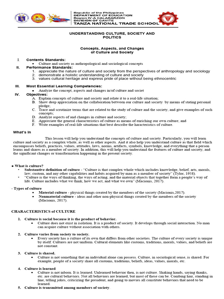 Concepts Aspects and Changes | PDF | Concept | Knowledge