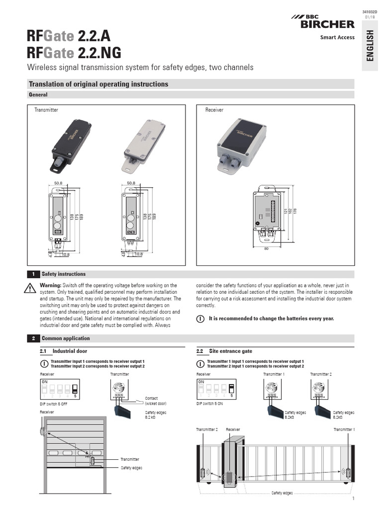 BIRCHER Manual RFGate 2.2.A | PDF | Switch | Relay