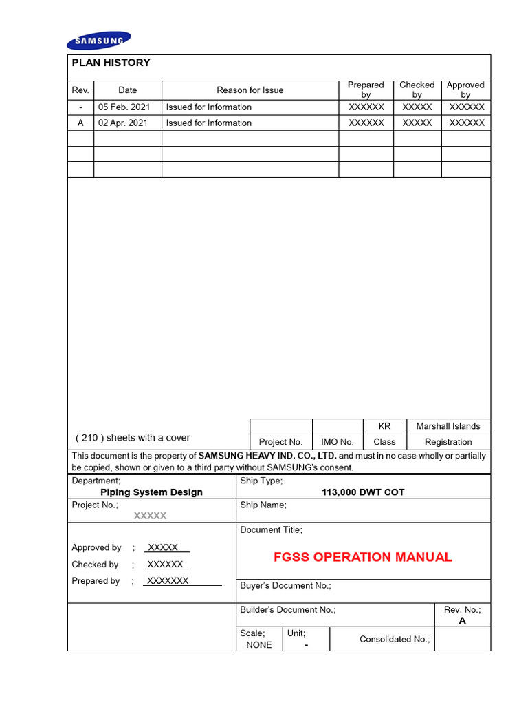 FGSS Operation Manual for Pacific Emerald | PDF