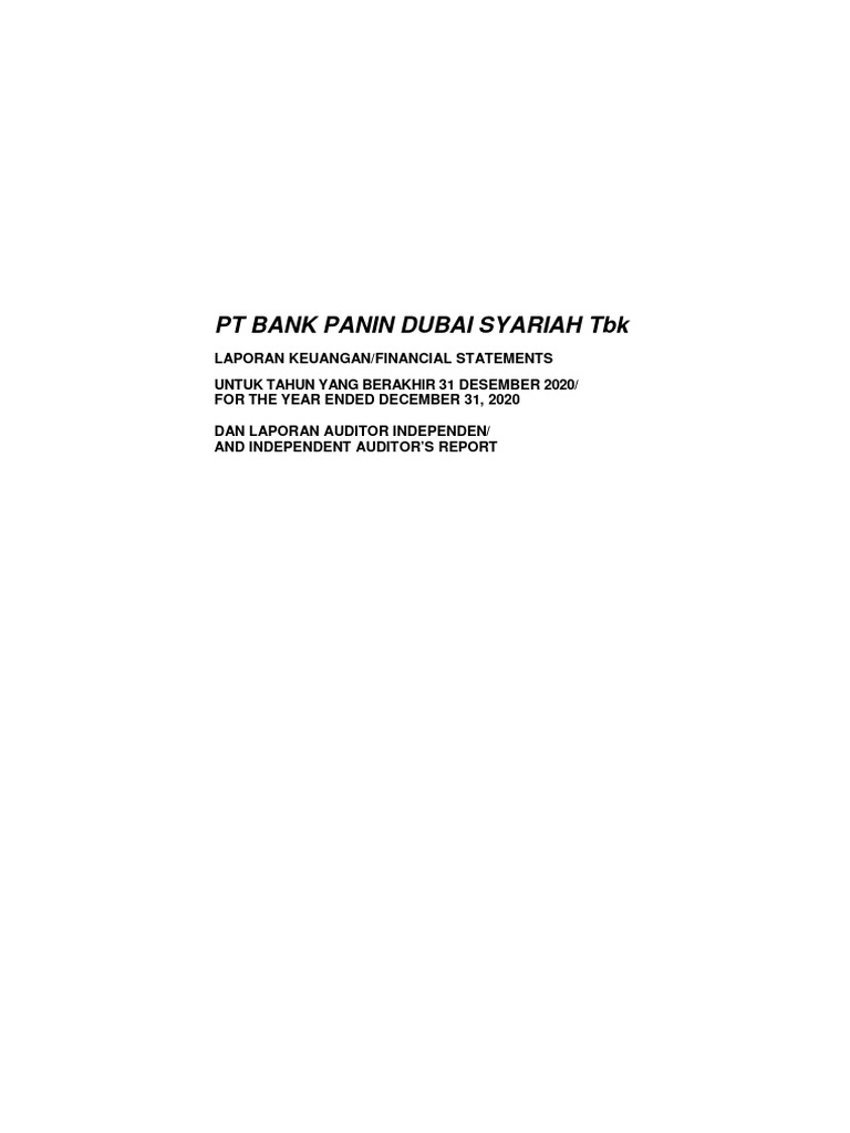 Buku Laporan Keuangan PT Bank Panin Dubai Syariah TBK, Posisi 31 ... Buku Laporan Keuangan PT Bank Panin Dubai Syariah TBK, Posisi 31 ...