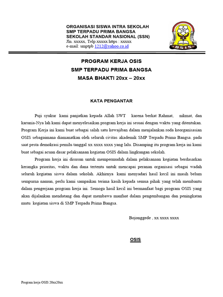 Proker Osis TPB 2023-2024 | PDF