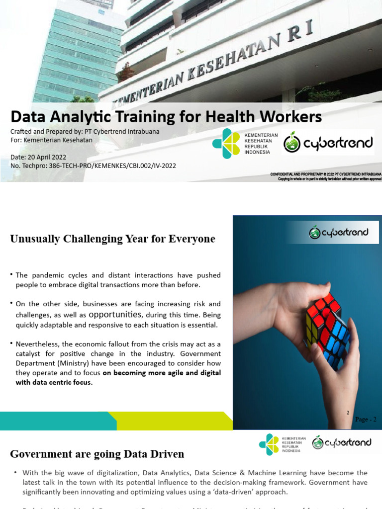 CBI - Data Analytic Training For Health Worker - Draft 1.4 | PDF | Analytics | Data Analysis