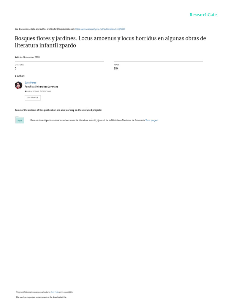 Paisajes Infantiles: Locus Amoenus y Horridus | PDF | Alicia (Las aventuras de Alicia en el país ...