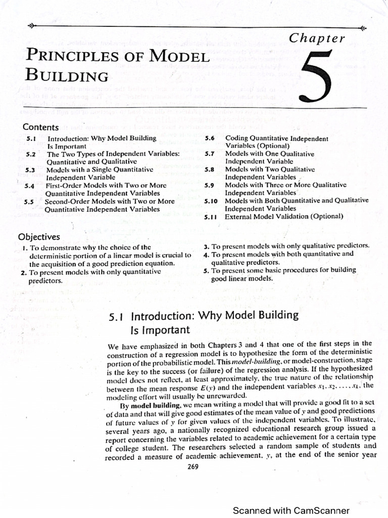 Principles of Model Building | PDF