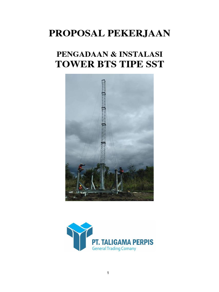 Proposal Instalasi Tower BTS Tipe SST | PDF