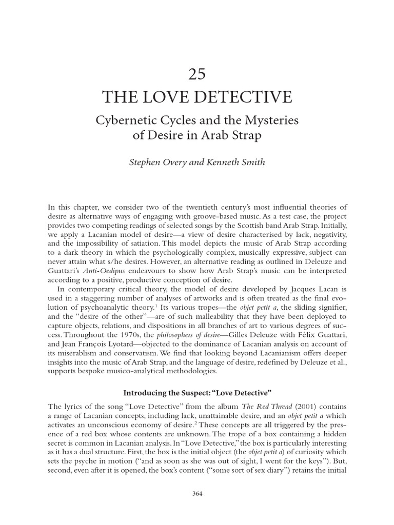 Music, Desire, and Arab Strap | PDF | Jacques Lacan | Gilles Deleuze