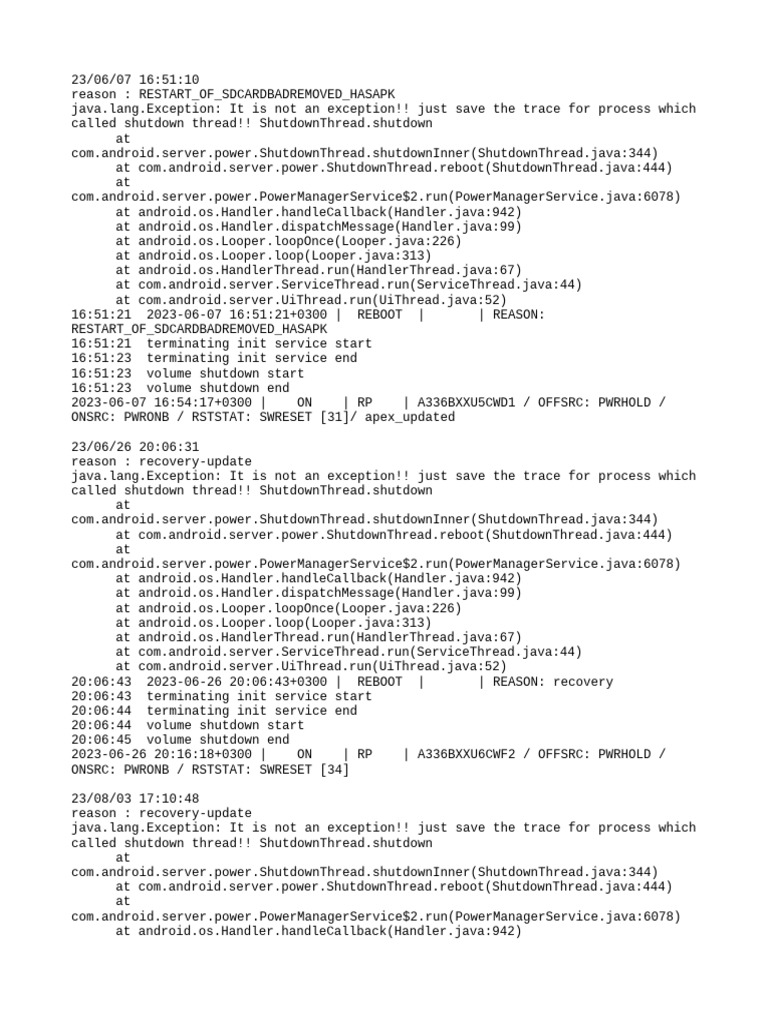 Power Off Reset Reason Backup | PDF | Java (Programming Language) | Information Technology