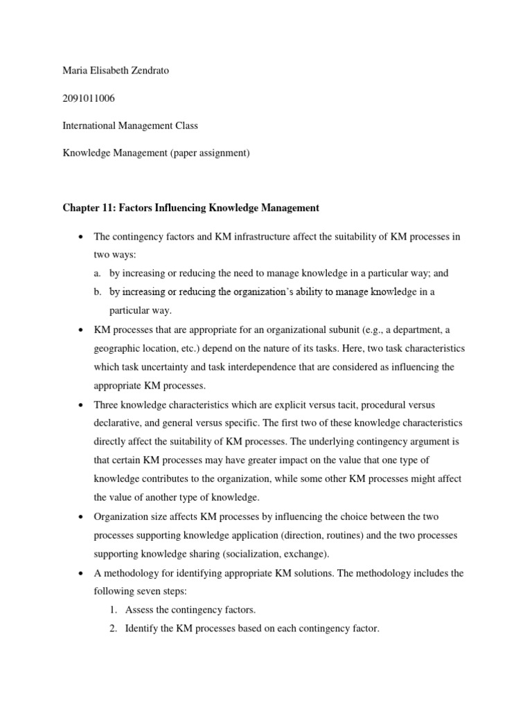 Knowledge Management Assignment | PDF | Knowledge Management | Knowledge