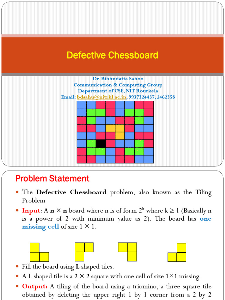 302 Defective Chessboard | PDF | Rectangle | Algorithms And Data Structures