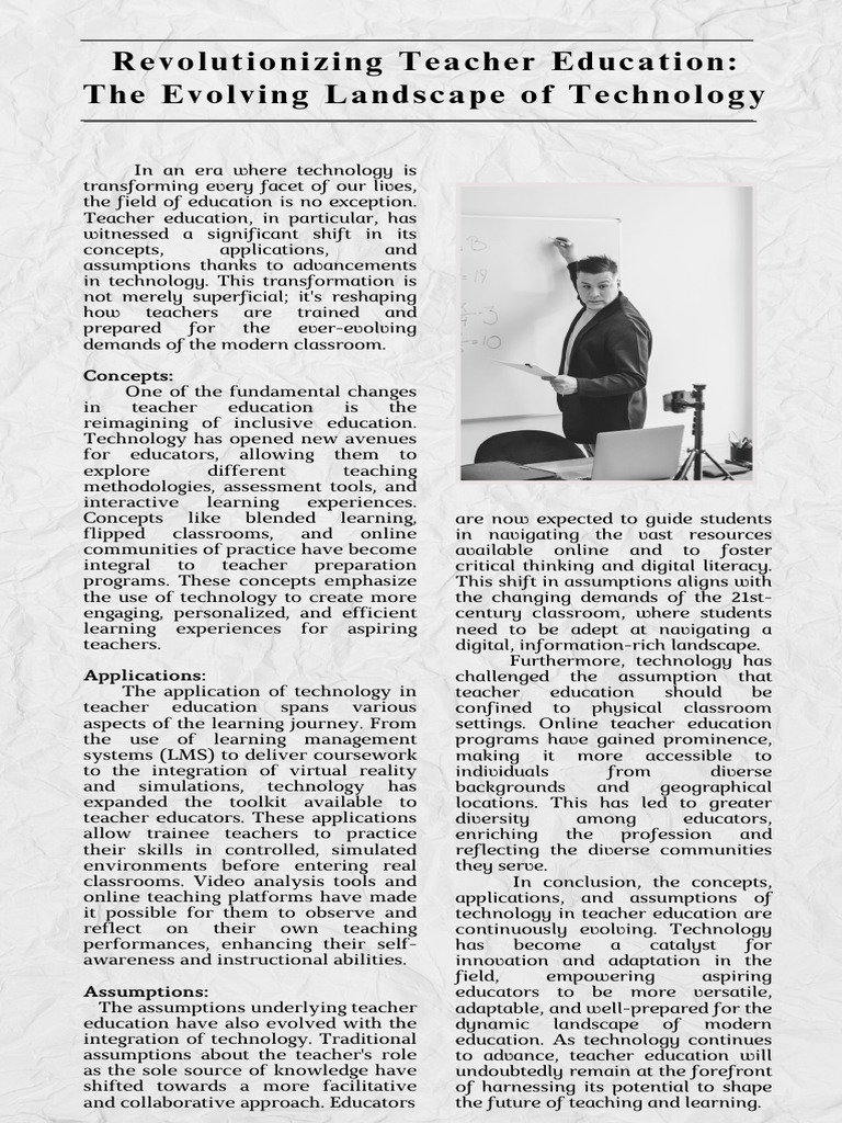 Revolutionizing Teacher Education: The Evolving Landscape of Technology ...
