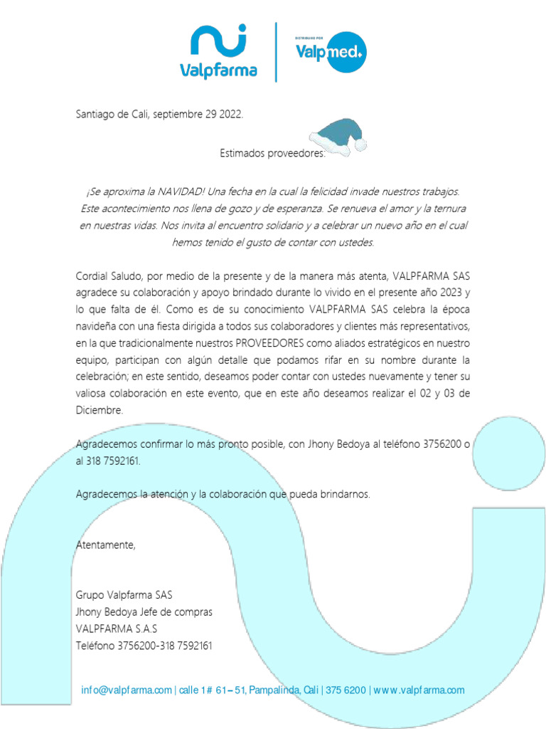 Solicitud de Regalos Navideños a Proveedores | PDF | Finanzas y dinero