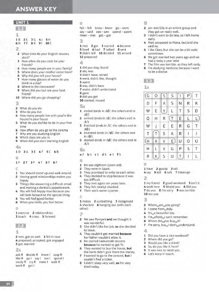 Pre-Int WB Keys | PDF