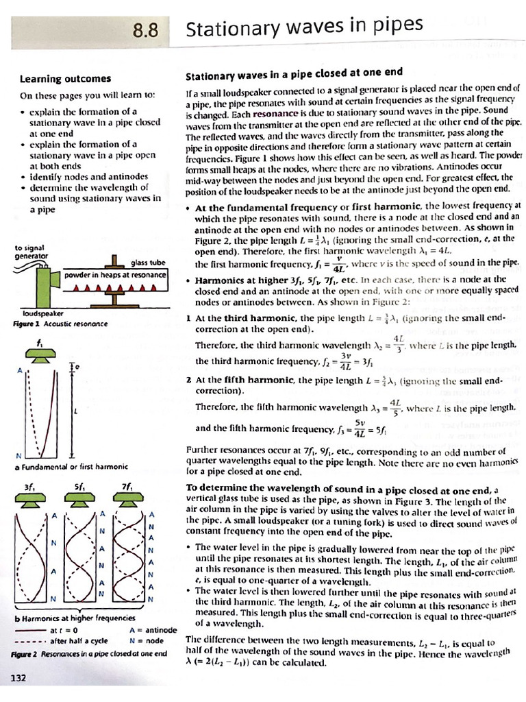 Stationary Wawes in Pipes | PDF
