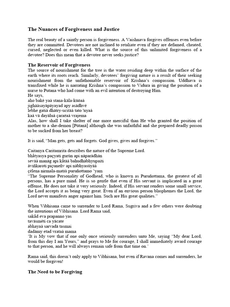 Forgiveness and Justice | PDF | Sita | Forgiveness