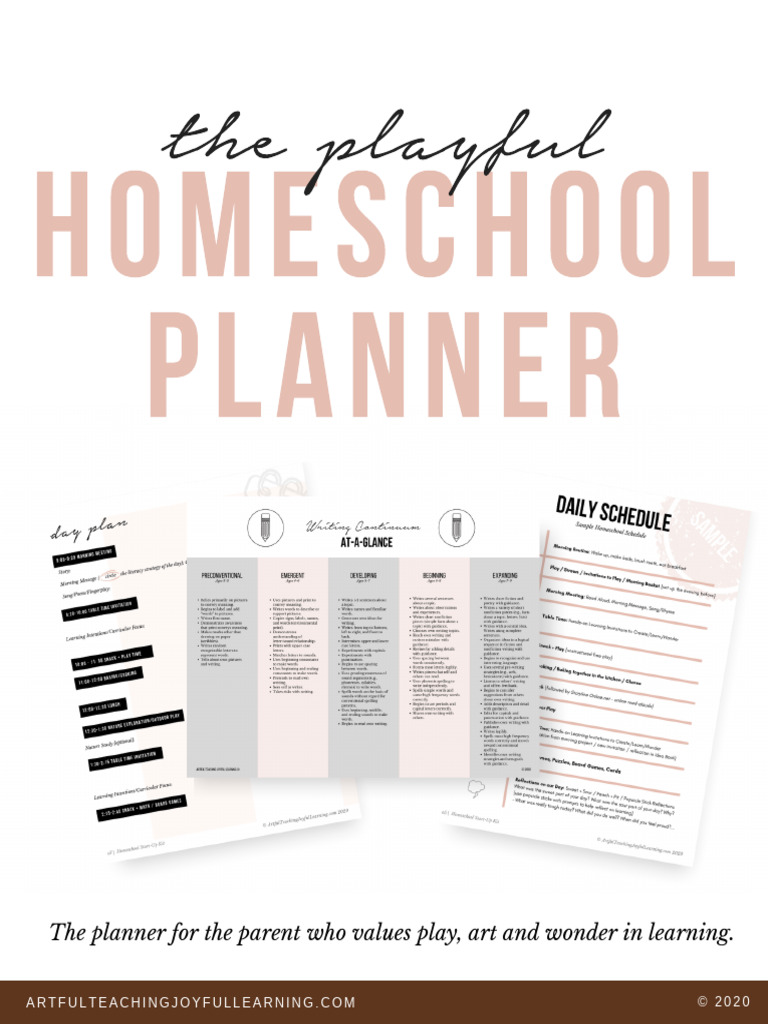 Playful Homeschool Planner - FULL | PDF | Numbers | Word