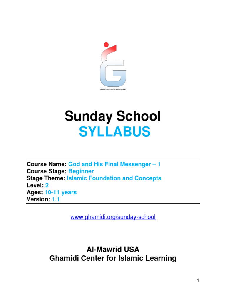 2 Grade Syllabus GCIL Weekend School | PDF | Prophets And Messengers In Islam | Muhammad