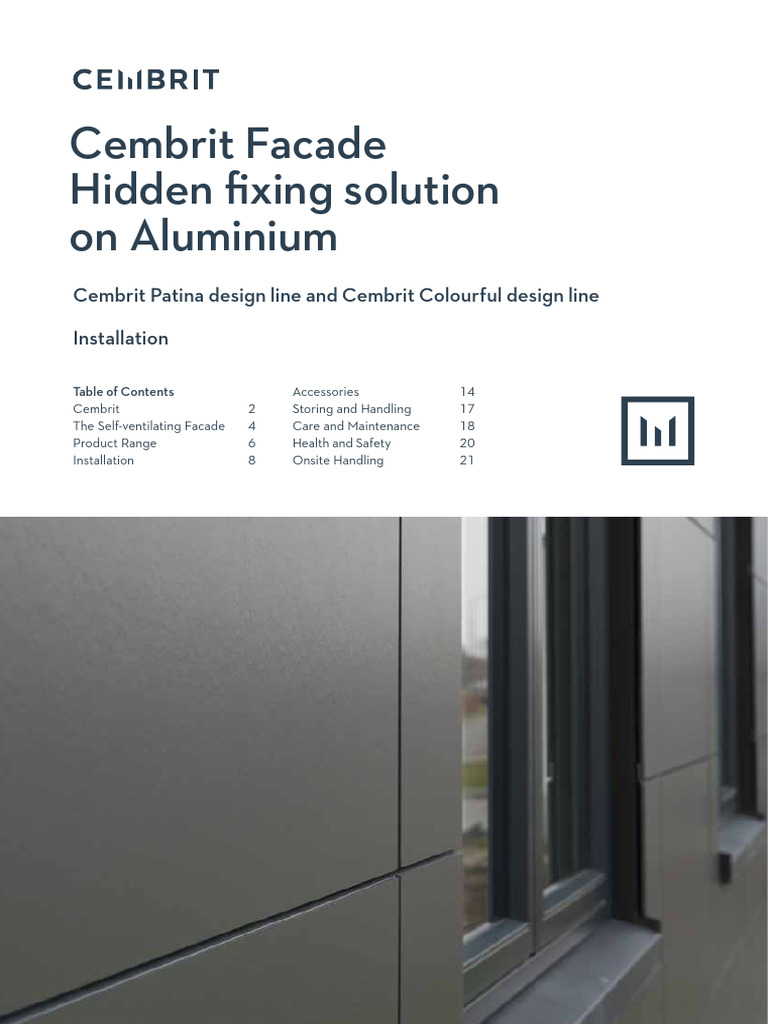 Cembrit Facade Hidden Fixing Aluminium | PDF | Wall | Building Insulation