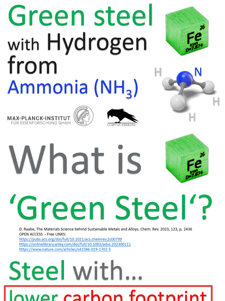 Green Steel via Ammonia Hydrogen | PDF | Hydrogen | Iron