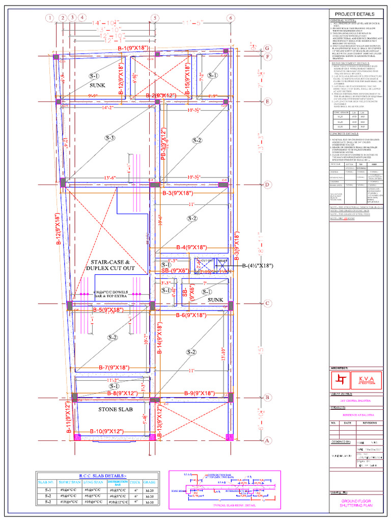 Ground Floor Shuttering Plan Model | PDF