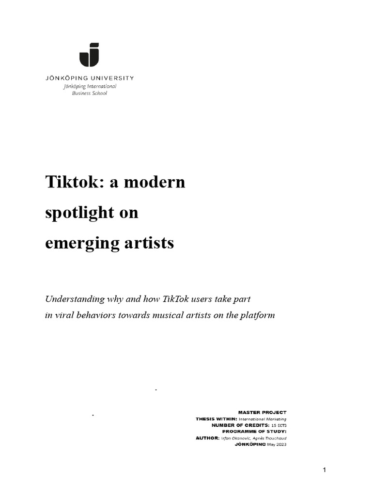TikTok's Viral Impact on Music Artists | PDF | Interview | Methodology