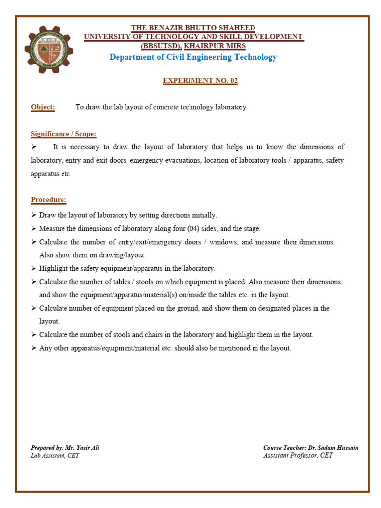 2 Laboratory Layout | PDF | Laboratories