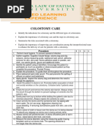 Colostomy Care Procedure Steps | PDF | Self-Improvement