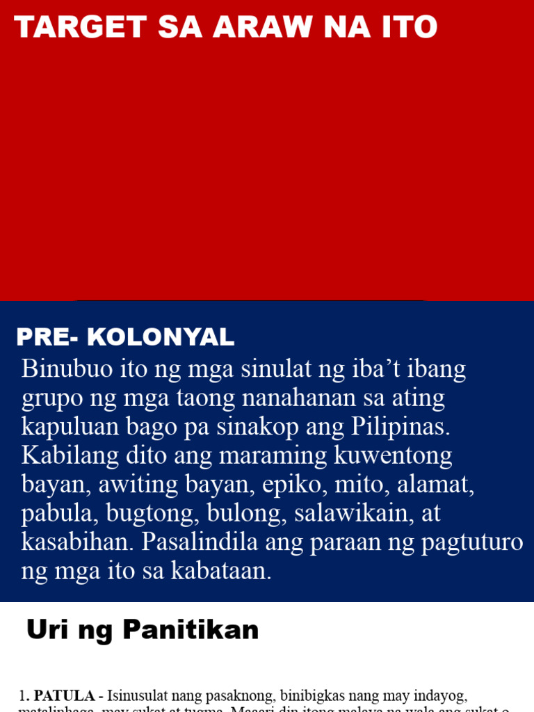 Panitikan Sa Ibat Ibang Panahon v2 | PDF