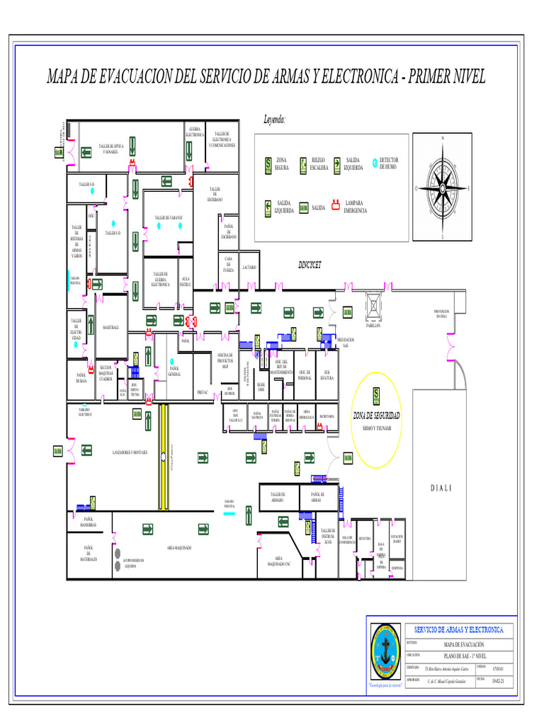 Mapa de Evacuacion - Plano Sae - 1 Nivel | PDF