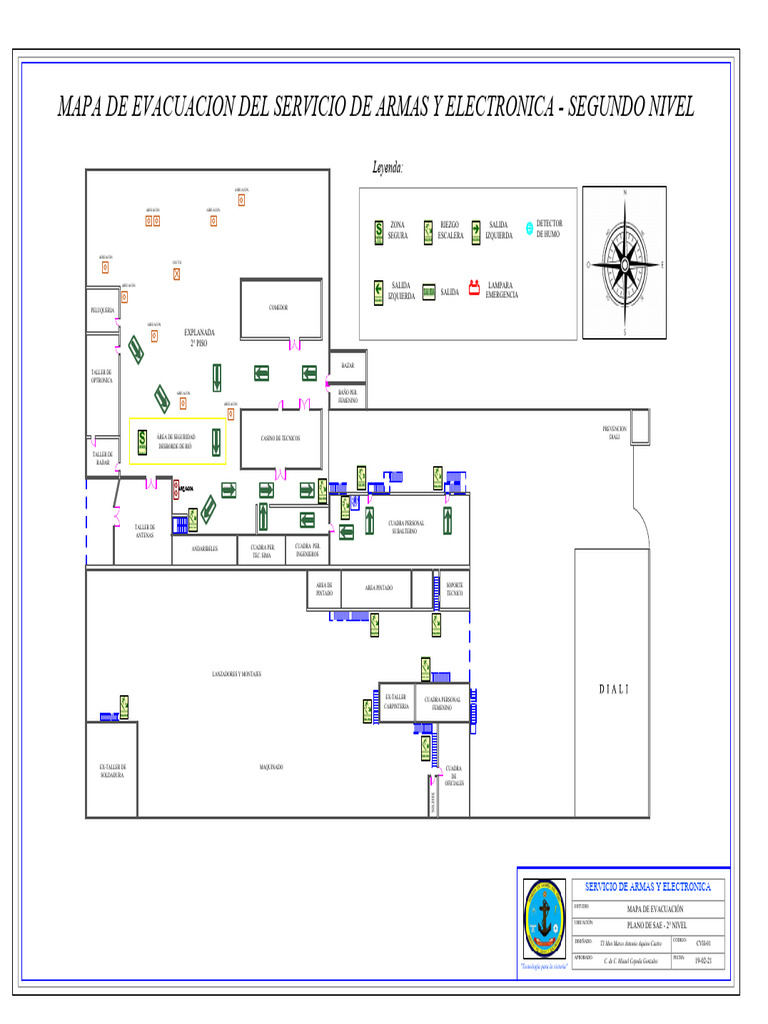 Mapa de Evacuacion - Plano Sae - 2 Nivel | PDF