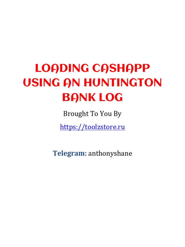 Loading Cashapp Using An Huntington Bank Log | PDF