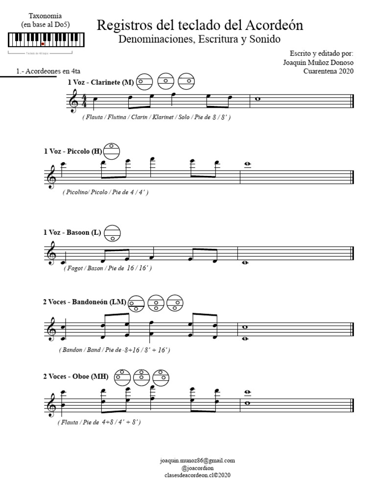 Registros del Acordeón | PDF