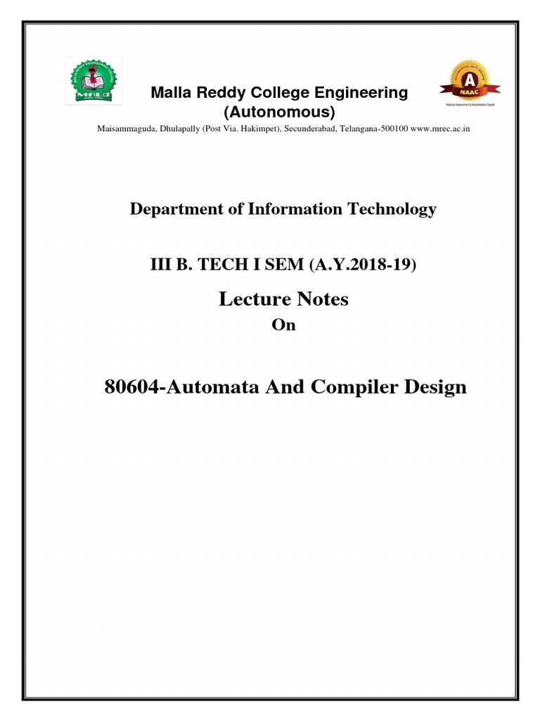 20210624-80604 Automata and Compiler Design | PDF | Parsing | Computer Programming