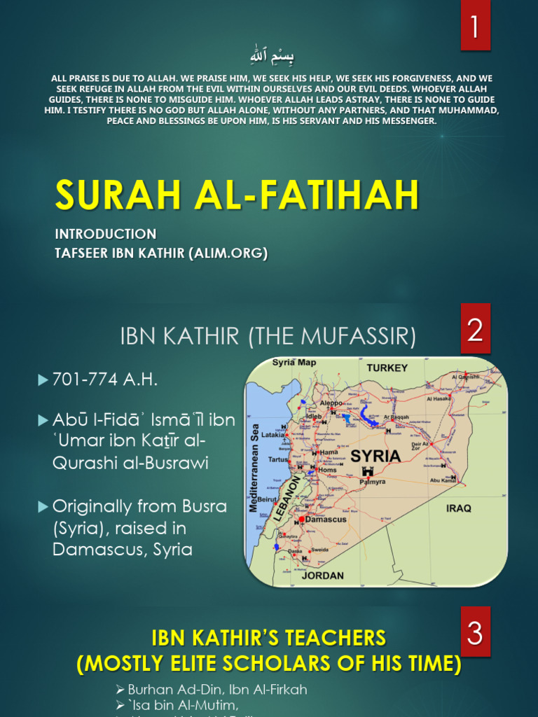 Tafseer Surah Al-Fatihah | PDF