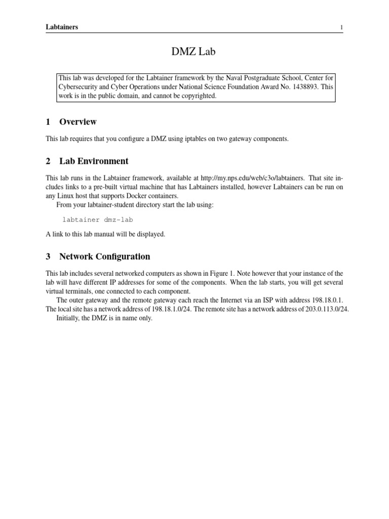 DMZ Lab | PDF | Computer Network | Networking