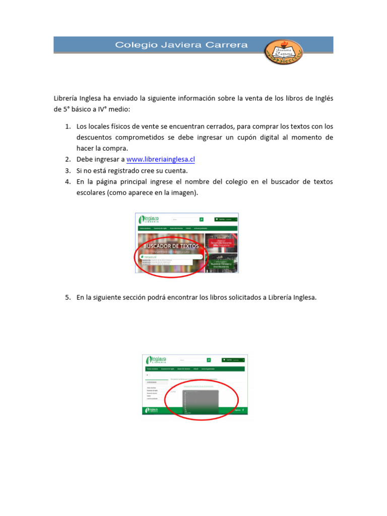 Comunicado Libros Ingles | PDF | Derecho