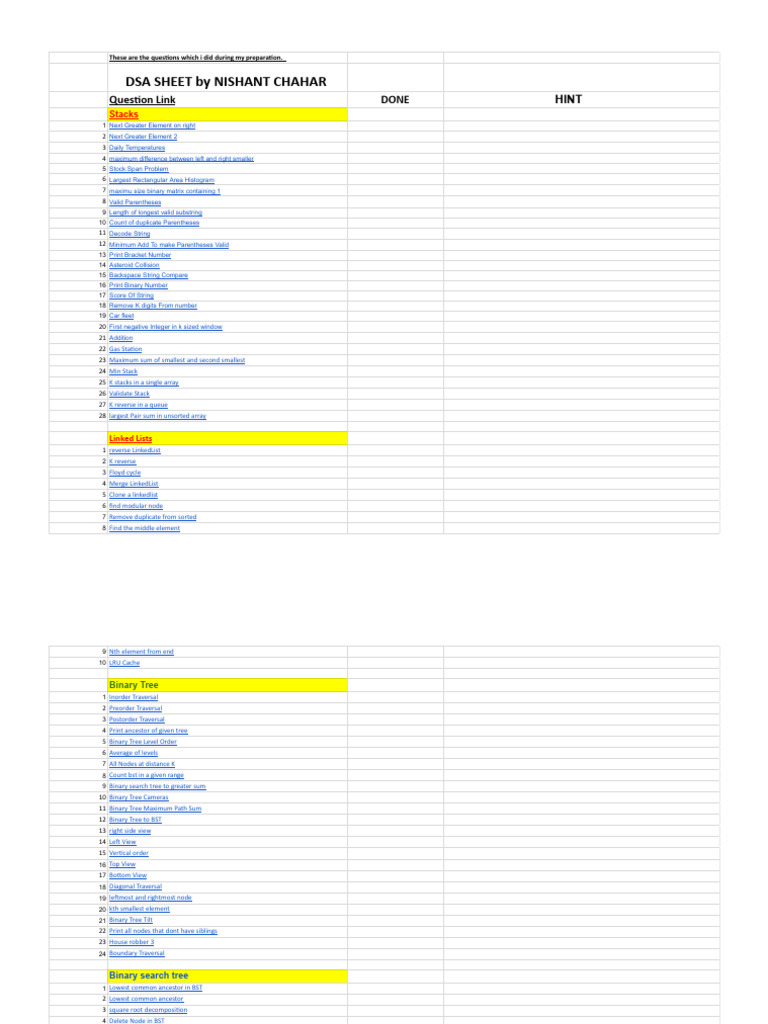 DSA Prep Questions for Coders | PDF | Algorithms | Mathematical Relations