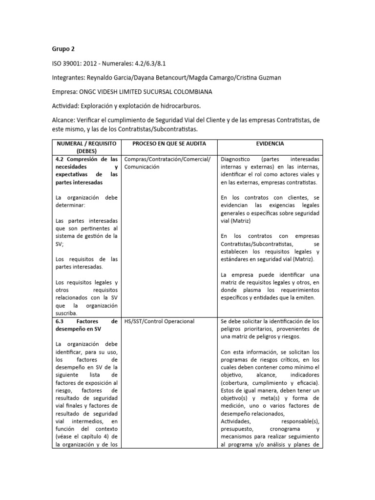 ISO 39001: Seguridad Vial en Hidrocarburos | PDF | Planificación | Economias