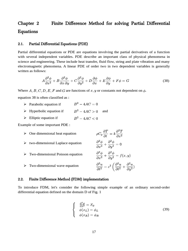 FDM 01 | PDF | Partial Differential Equation | Differential Equations