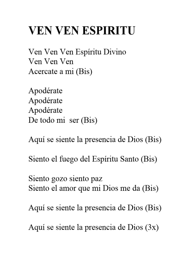 Ven Ven Espiritu | PDF