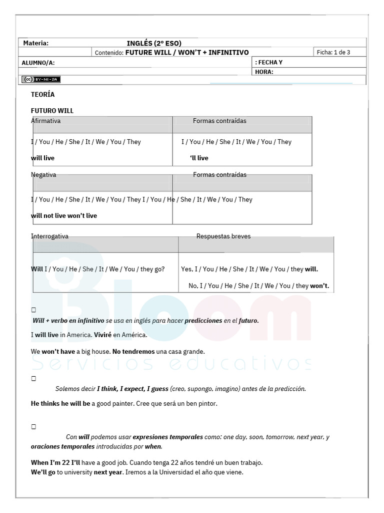 2 FPB Ingls Ficha 3 PDF | PDF