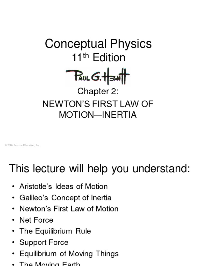 PHY100 Chapter 2 | PDF | Force | Inertia